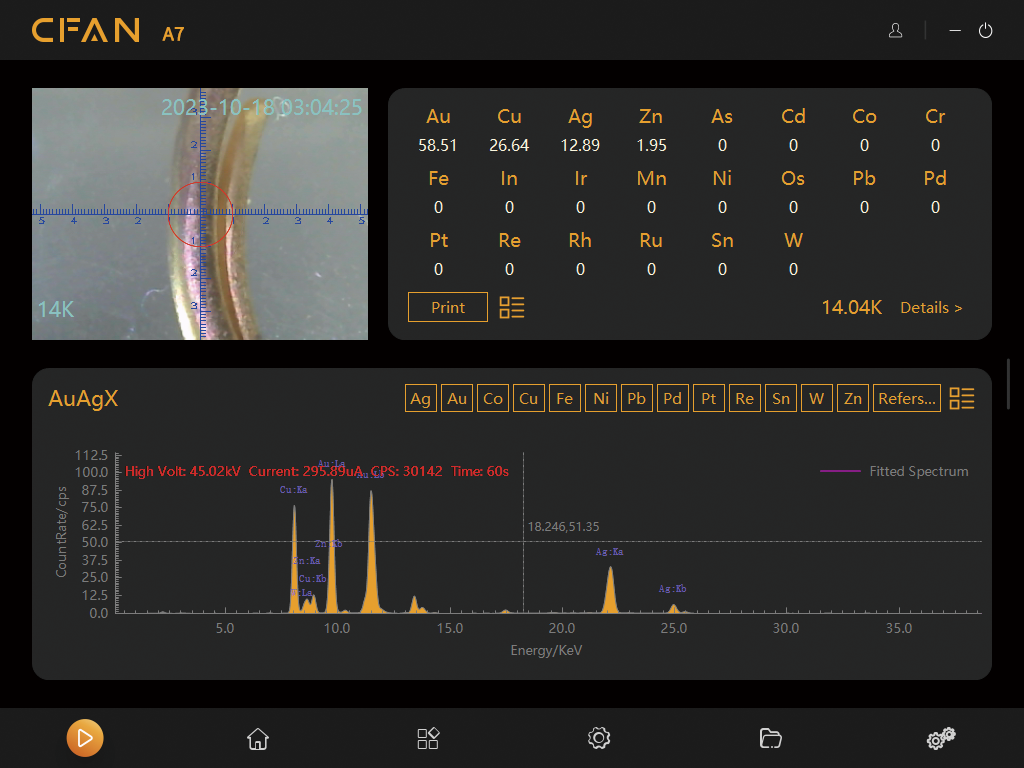 Precious metal analyzer XF-A7 - CFAN Instrument